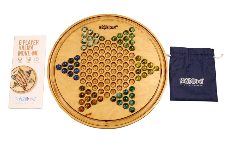 CHINESE CHECKERS, STRATEGY Games, Wooden Checkers Board, Halma Move 6 ...