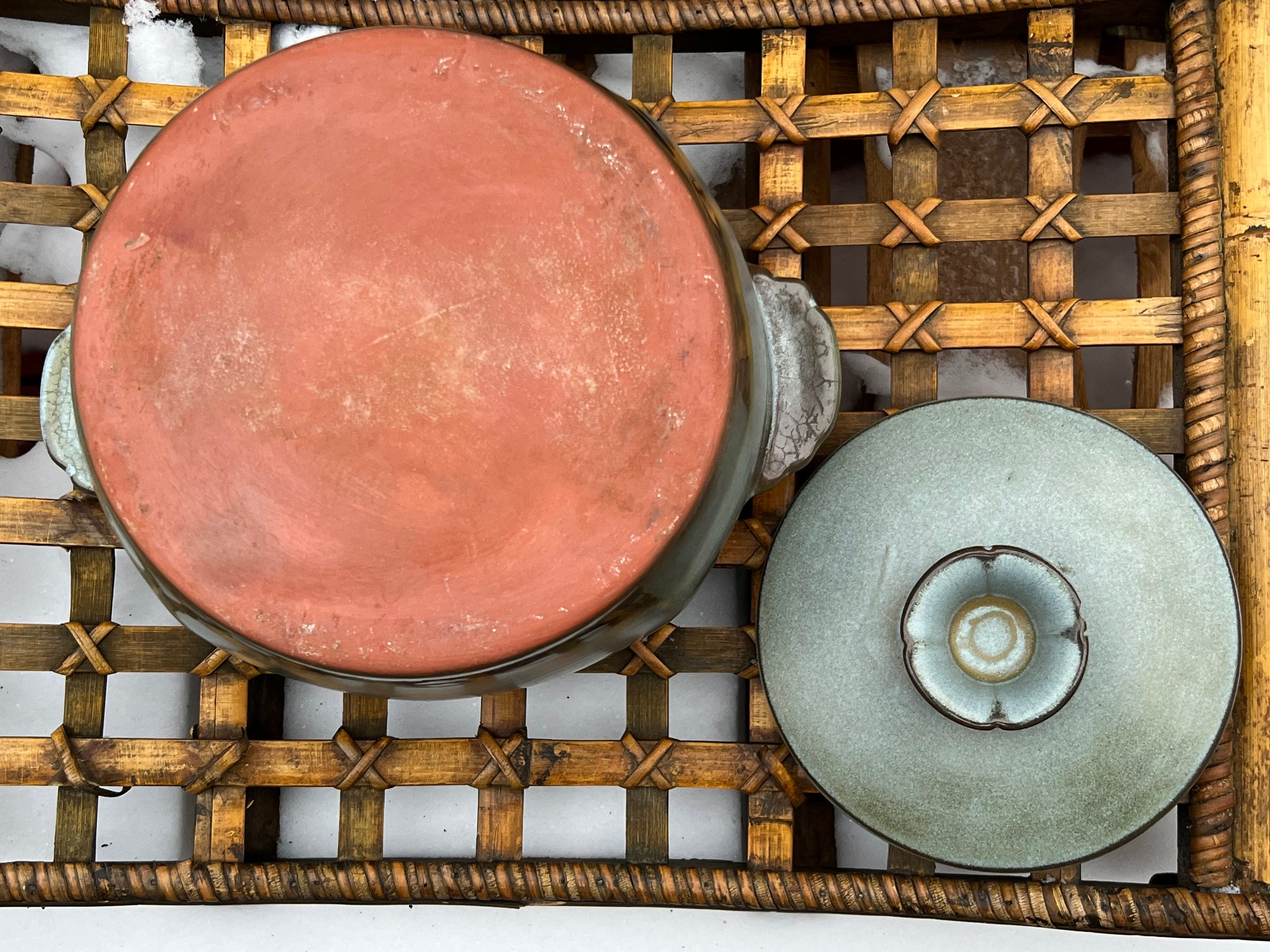 Ceramic Pot With Lid Frankoma Like in Moss Blue - Etsy