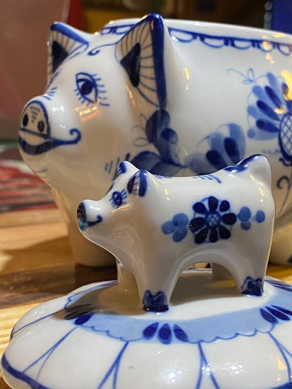 Vintage Russian Pottery Pig | Etsy