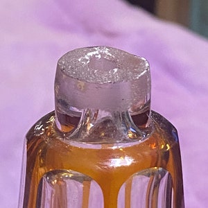 Art Deco Bohemian Crystal Cut Amber Perfume Vanity Set. - Etsy