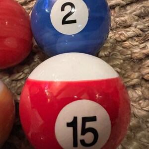 Set of Five Glass Pool Balls for Decor - Etsy