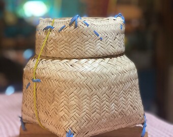 Lao/thai Mini Bamboo Rice Baskets. Perfect for Serving Single Servings ...