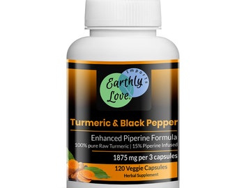 Organic Turmeric Black Pepper Cinnamon Capsules High Strength 900mg - Etsy