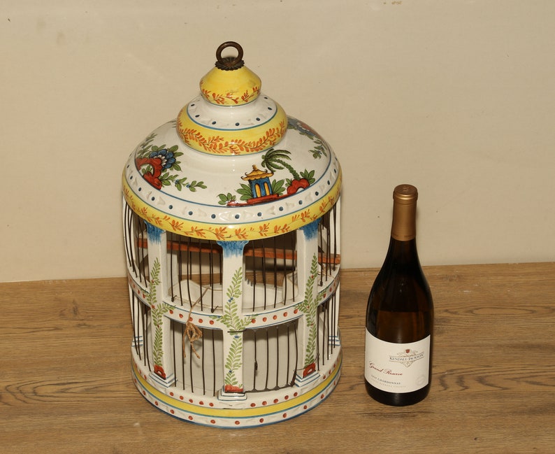 Vintage Large Beautiful Italian Ceramic Bird Cage / Wedding Cage - Etsy