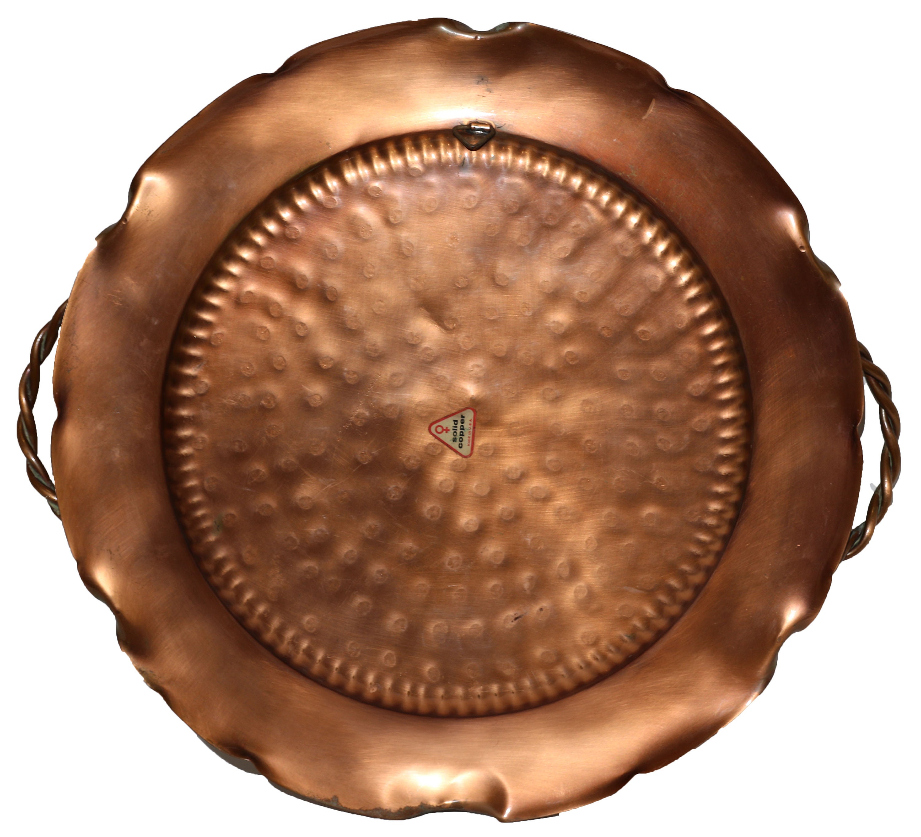 Vintage Gregorian Copper Serving Tray 20 In Across Handle to Handle - Etsy