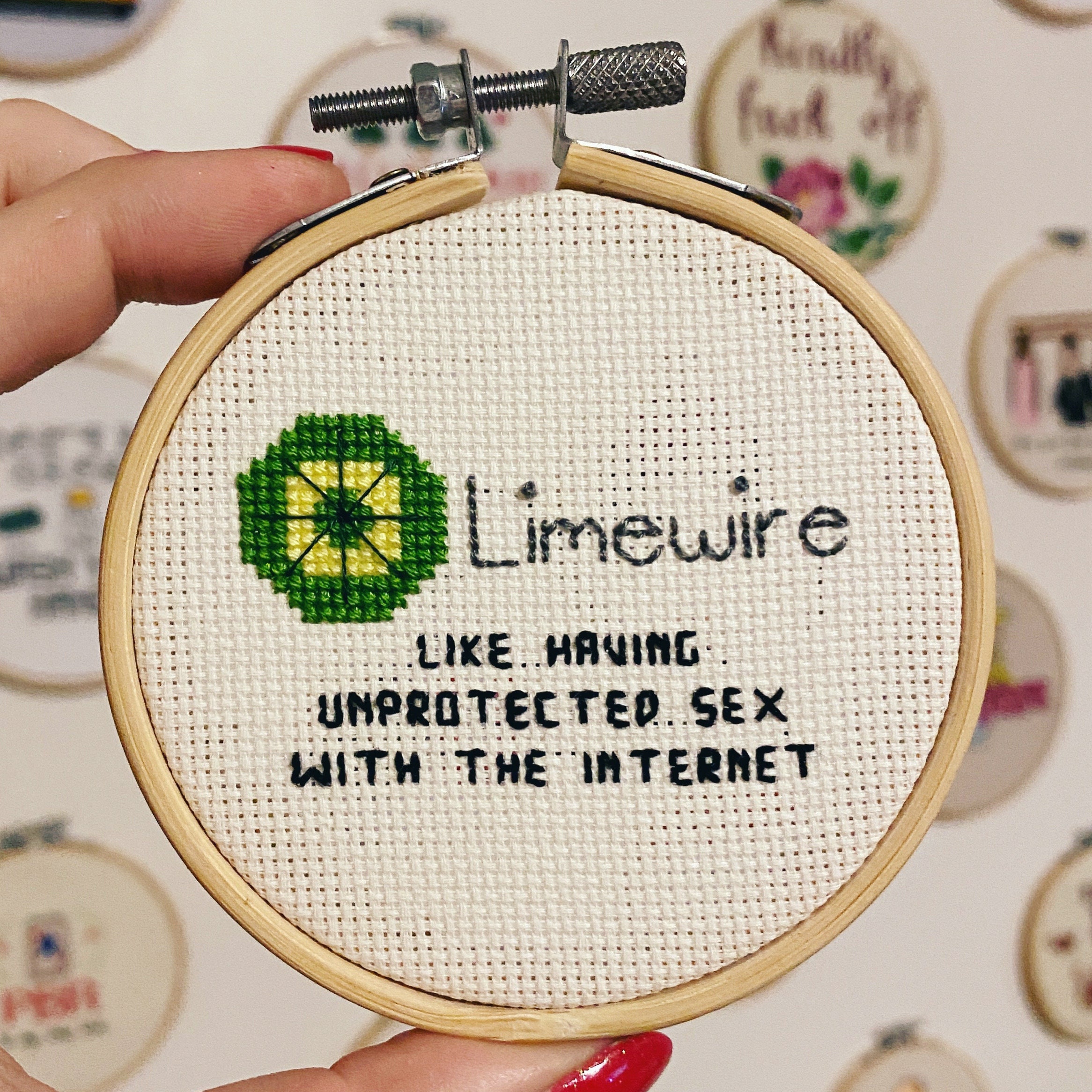 Mini 3 Limewire Meme Cross Stitch - Etsy