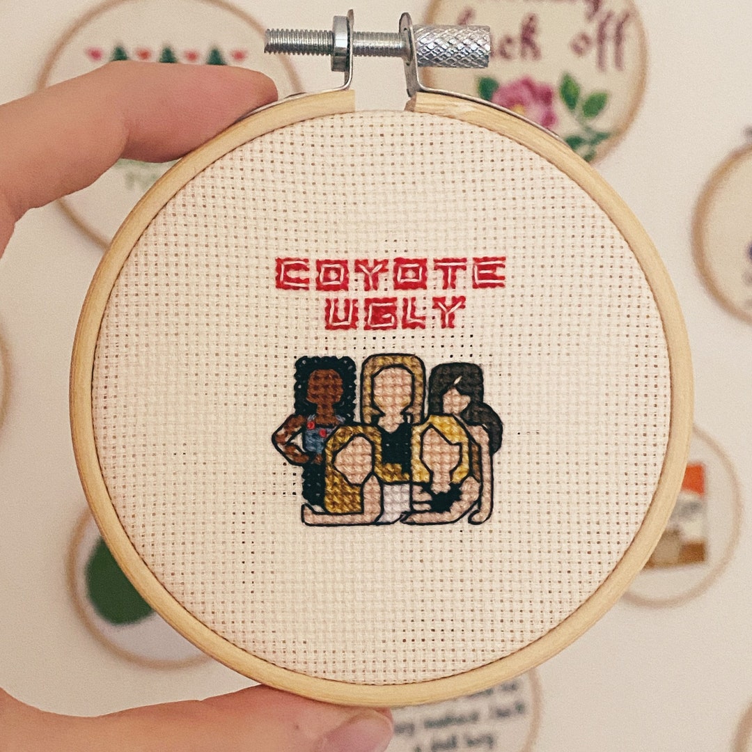 Mini (3”) Coyote Ugly Cross Stitch - Etsy