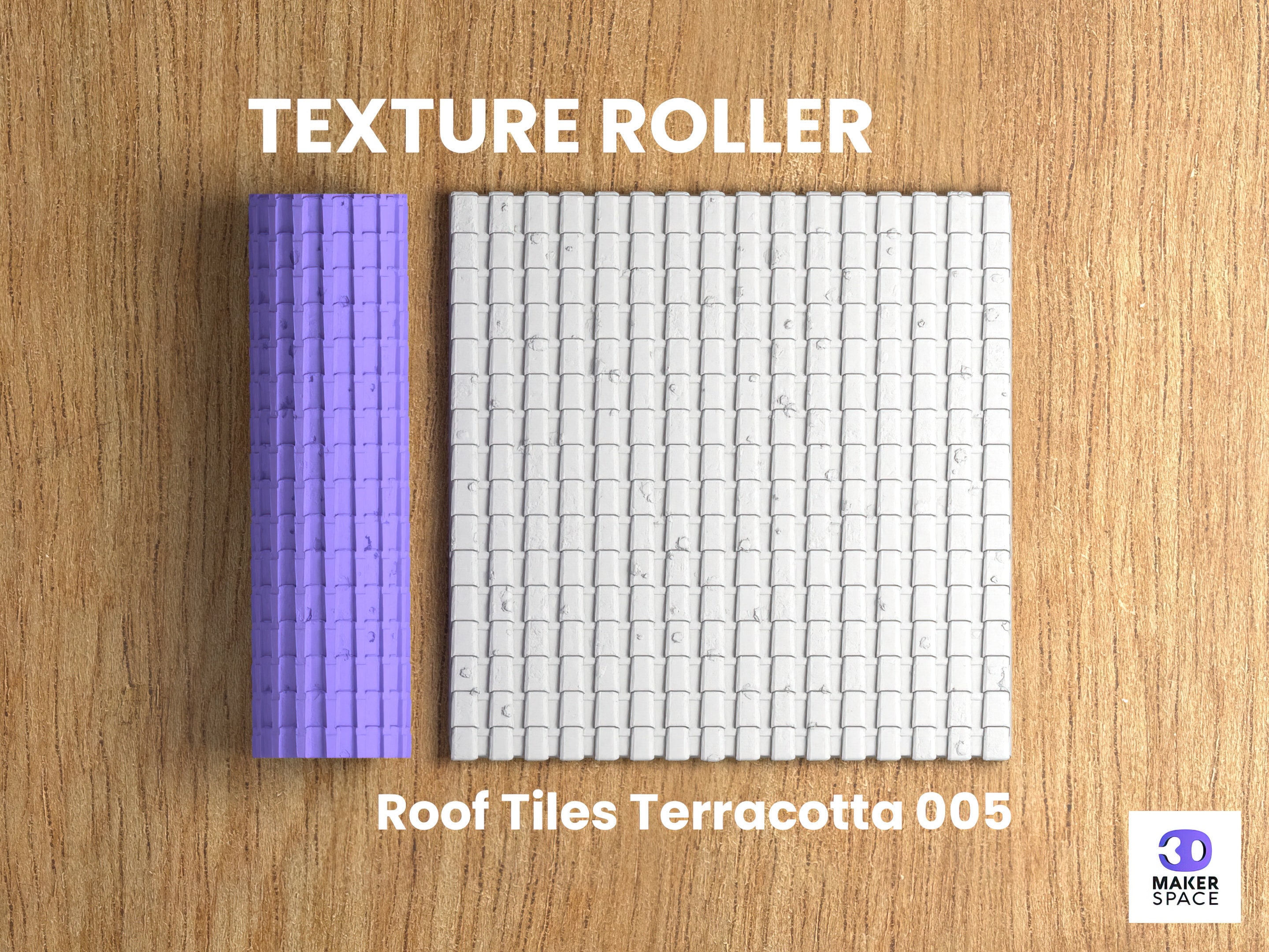 Roof Tiles Terracotta 005 Polymer Clay Seamless Texture Roller Digital ...