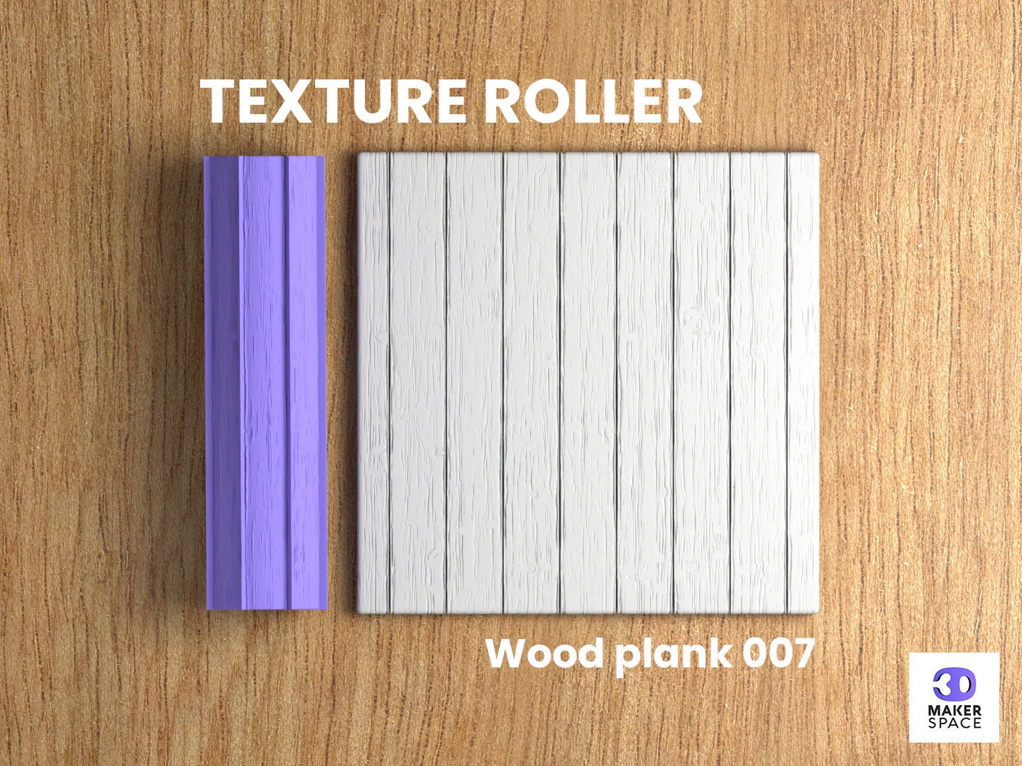 Wood Plank 007 | Polymer Clay Seamless Texture Roller | Digital STL ...