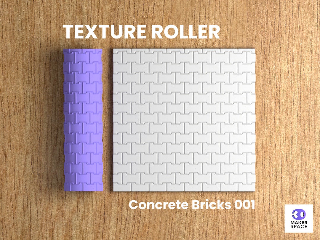 Concrete Bricks 001 | Polymer Clay Seamless Texture Roller | Digital ...
