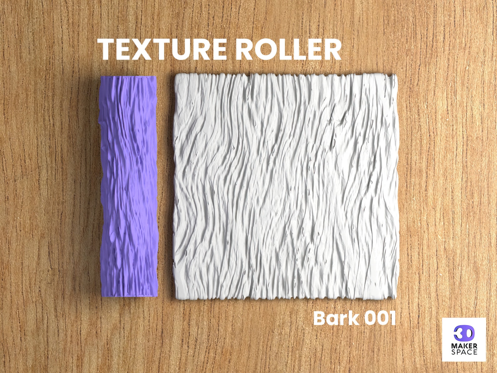 Bark 001 Polymer Clay Seamless Texture Roller Digital STL File - Etsy