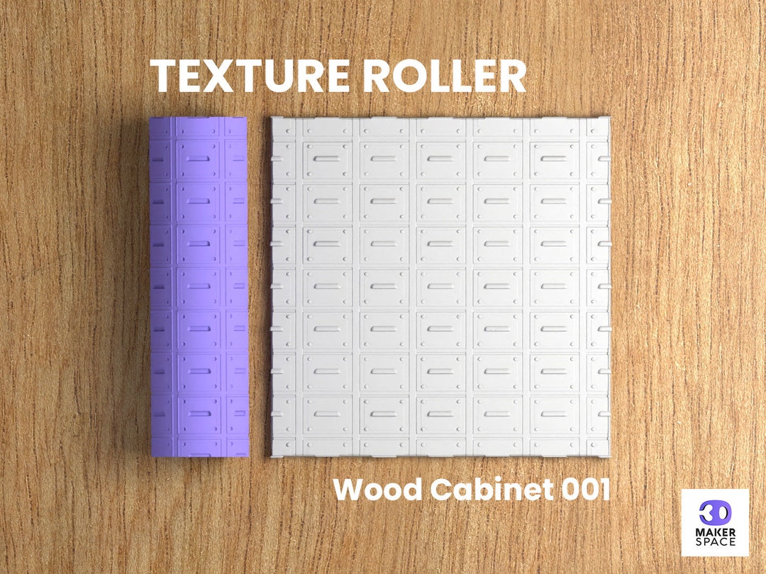 Wood Cabinet 001 | Polymer Clay Seamless Texture Roller | Digital STL ...