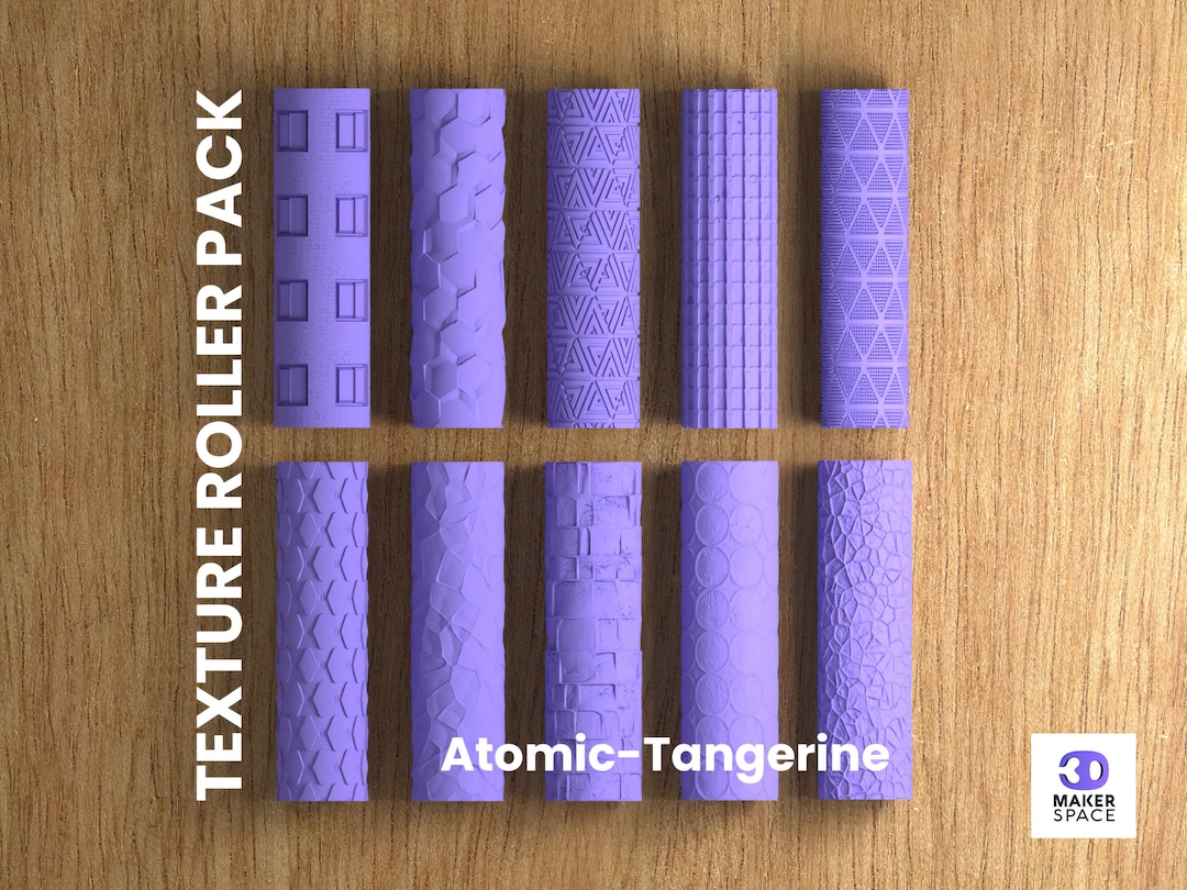 Texture Roller Pack : Atomic-tangerine Polymer Clay Seamless Textures ...