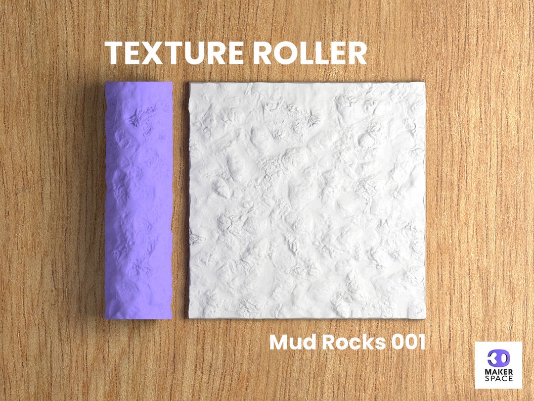Mud Rocks 001 | Polymer Clay Seamless Texture Roller | Digital STL File ...