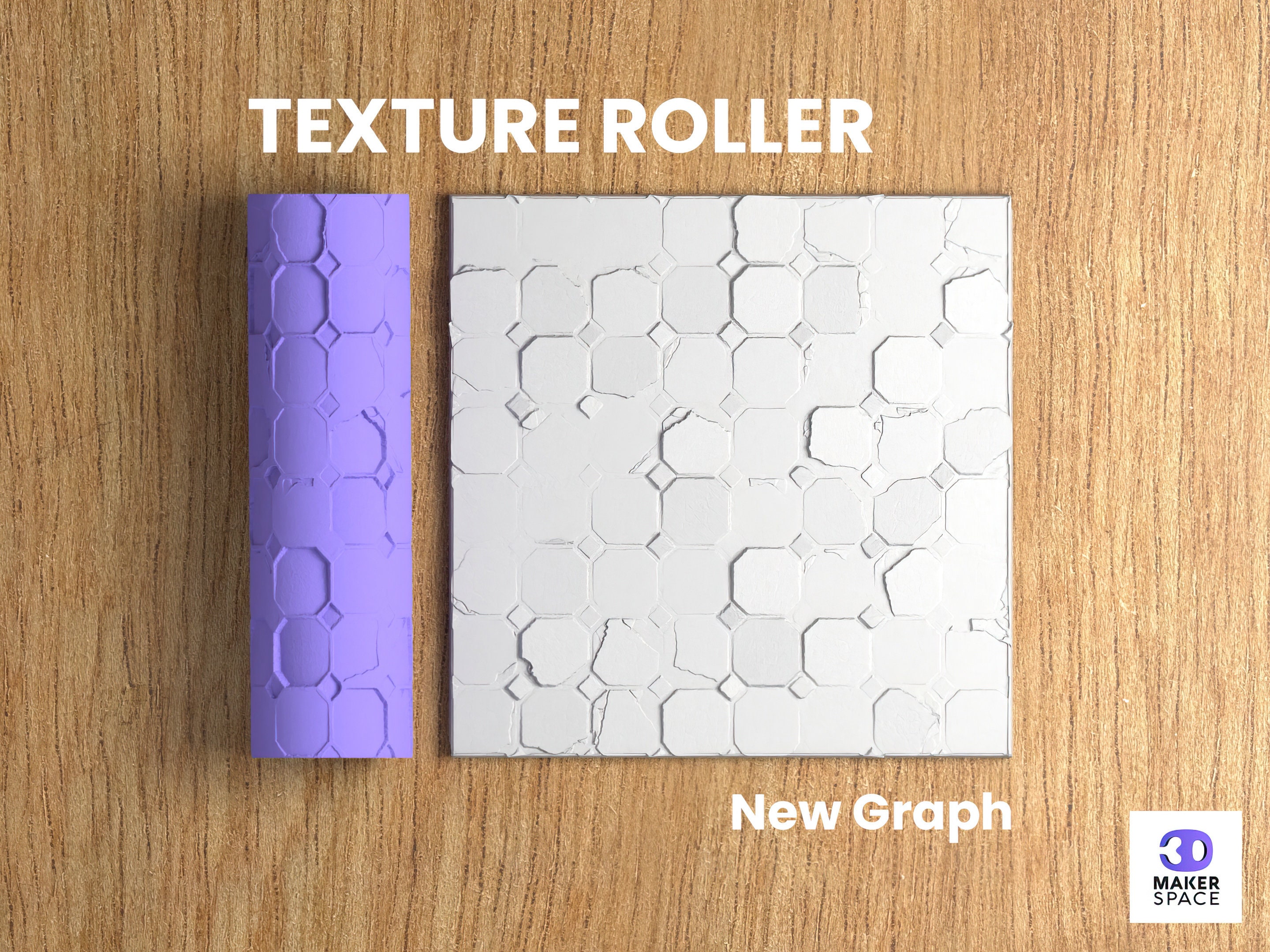 New Graph | Polymer Clay Seamless Texture Roller | Digital STL File - Etsy