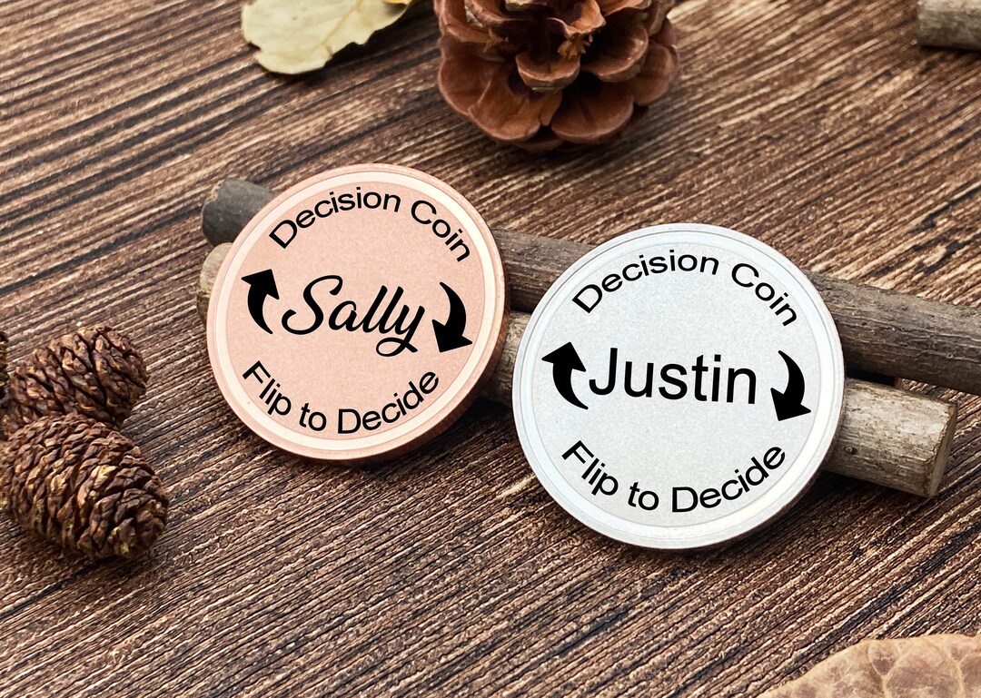 Decision Coin,personalized Laser Engraved Couples Coin,decision Coin ...