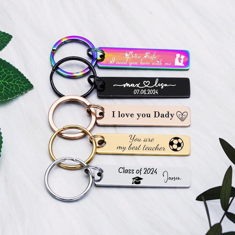 Engraved Key Chain - Etsy