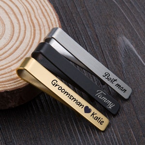 Custom Engraved Tie Bar, Engraved Tie Clip, Personalized Gift for ...