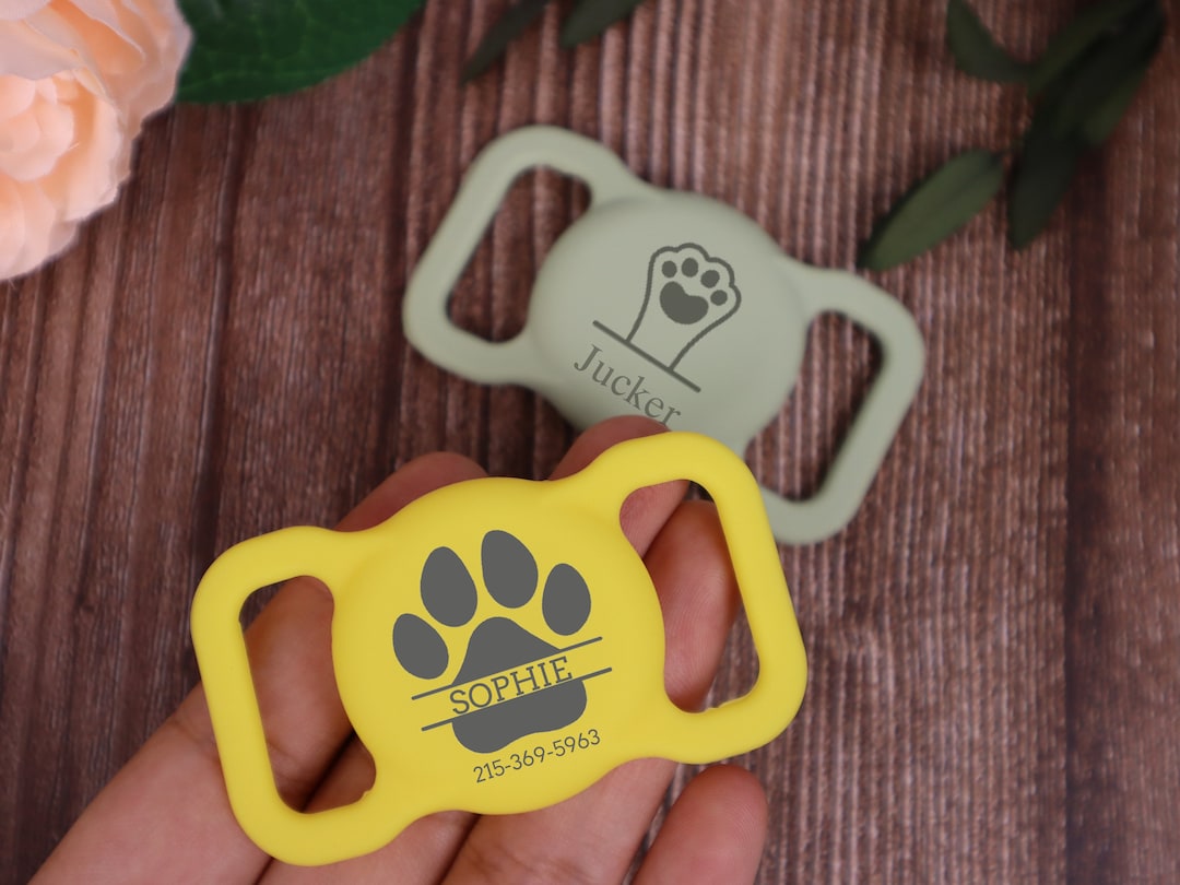 Customized Pet Apple Air Tag Holder for Dog Collar Personalized ...