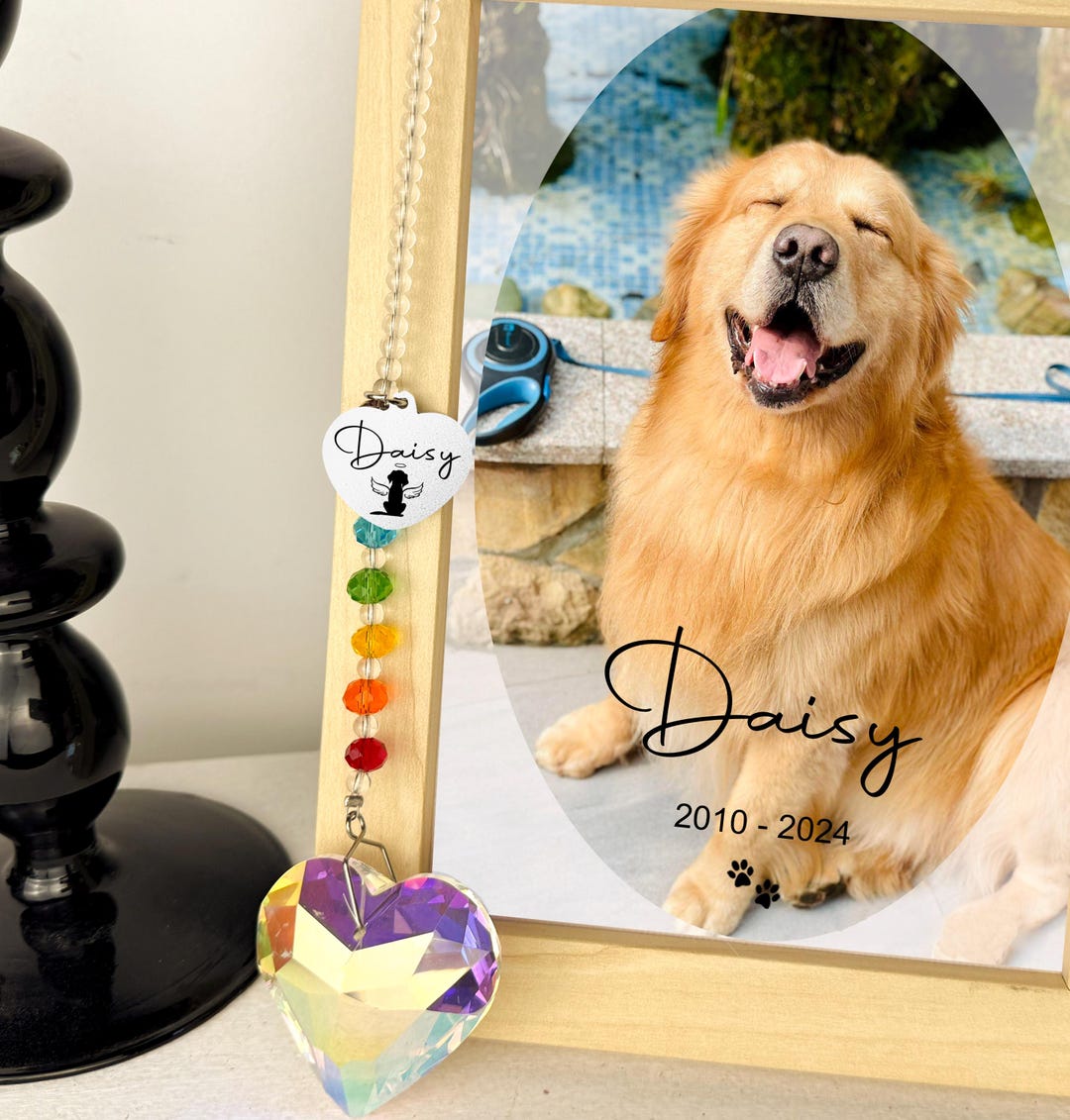 Rainbow Bridge Pet Memorial Gift,personalized Dog/cat Sun Catcher,pet ...