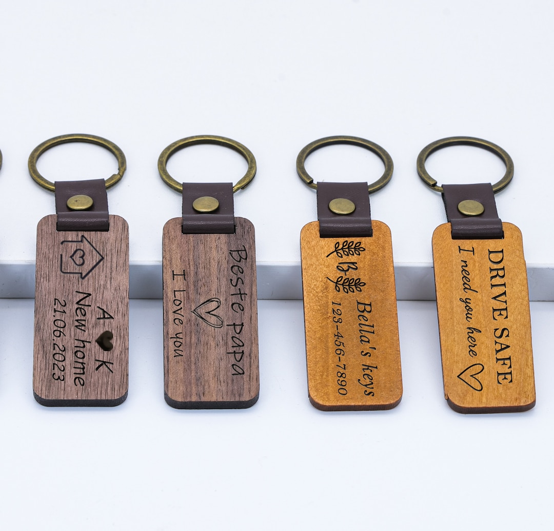 Custom Wood Keychain,drive Safe Keychain for Dad Father Husband ...