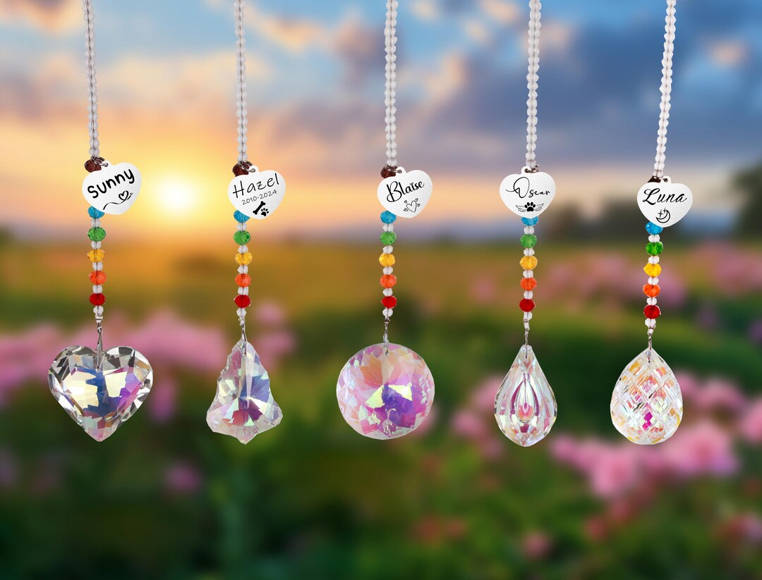 Personalized Pet Rainbow Bridge,sun Catcher,dog/cat Memorial Gift,pet ...