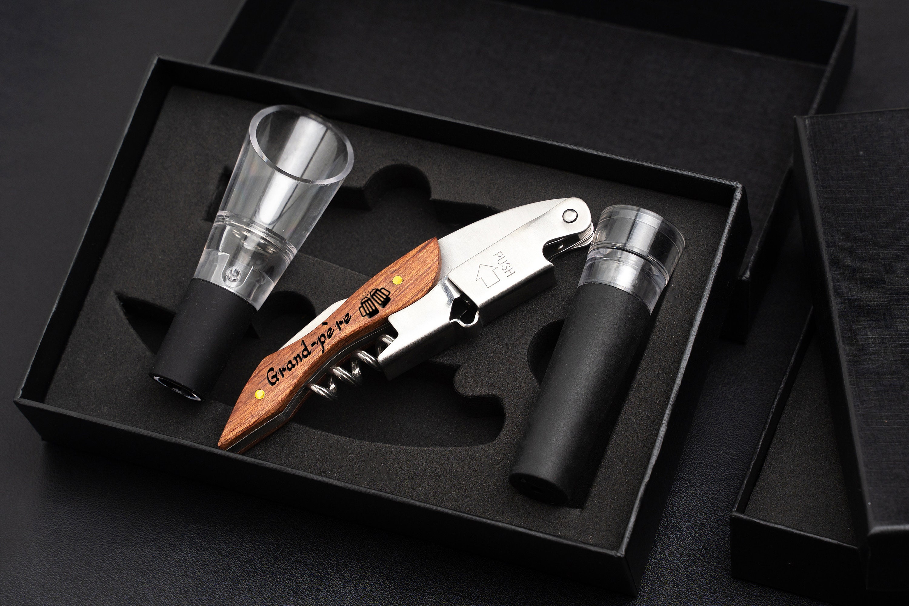 Personalized Wine Gift Set,wine Tool Box,wood Corkscrew Set,(corkscrew ...