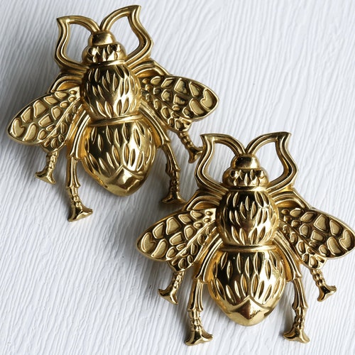 Bumble Bee Brass Knobs and Pulls/ Drawer Knobs/cabinet | Etsy