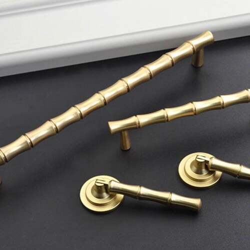 Brass Knobs Pulls Bamboo Cabinet Knob Drop Drawer Knobs - Etsy