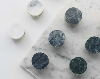 Sleek Marble Drawer Knobs Pulls/kitchen Pull Handles/cabinet Pulls/brass Wardrobe Pull /offices ...