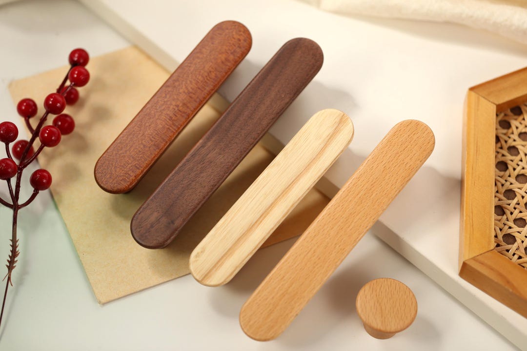 Wood Drawer Pulls Knobs Ash Cupboard Handles/rosewood Drawer Knobs/custom Engraved Oak Cabinet ...