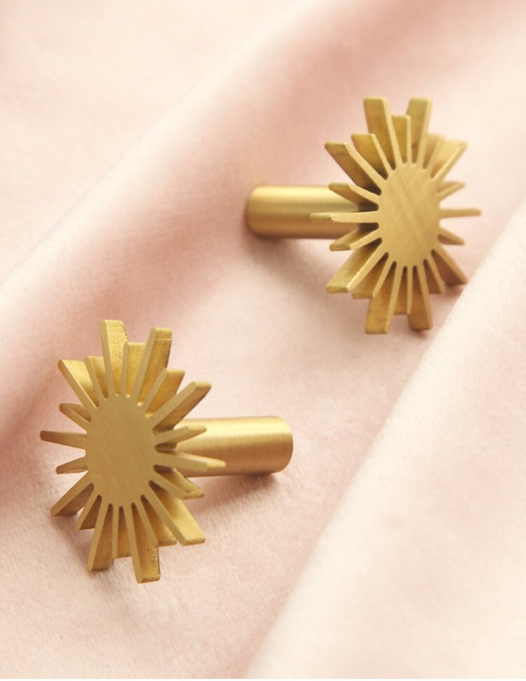 Brass Sun Knobs and Pulls/modern Drawer Knobs/luxury Cabinet Pulls ...