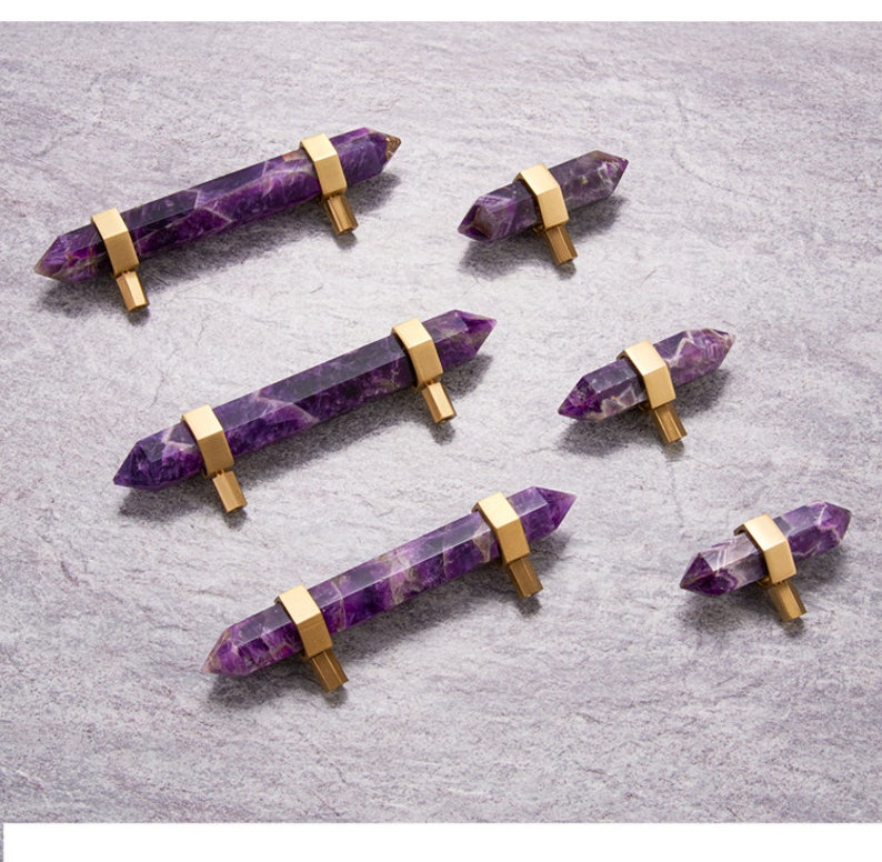 Crystal Drawer Knobs/crystal Stone Drawer Pulls/closet - Etsy