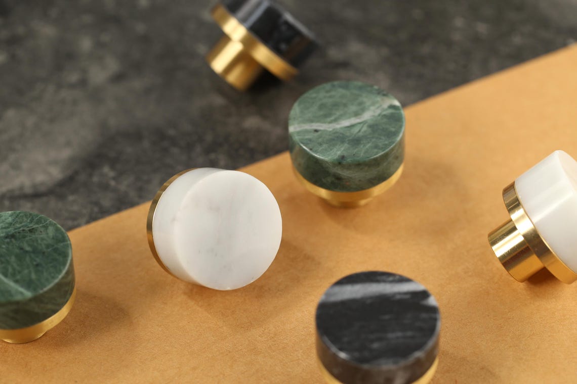 Marble Knobs and Pulls/brass Drawer Knobs/custom Engraved Cabinet Pulls ...
