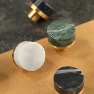 Marble Knobs and Pulls/brass Drawer Knobs/custom Engraved Cabinet Pulls/wardrobe Pull/cafes ...