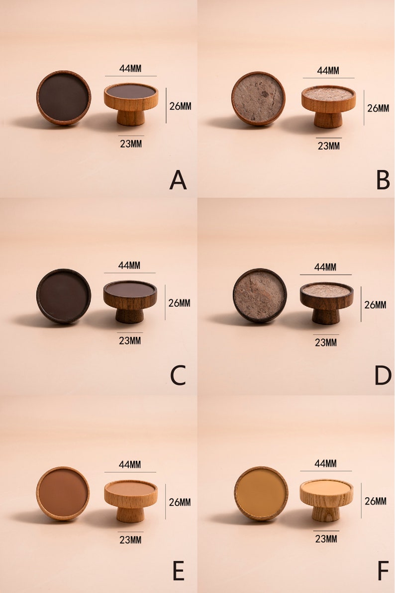 Round Knob Wooden Drawer Knobs/ Drawer Pulls/cabinet - Etsy