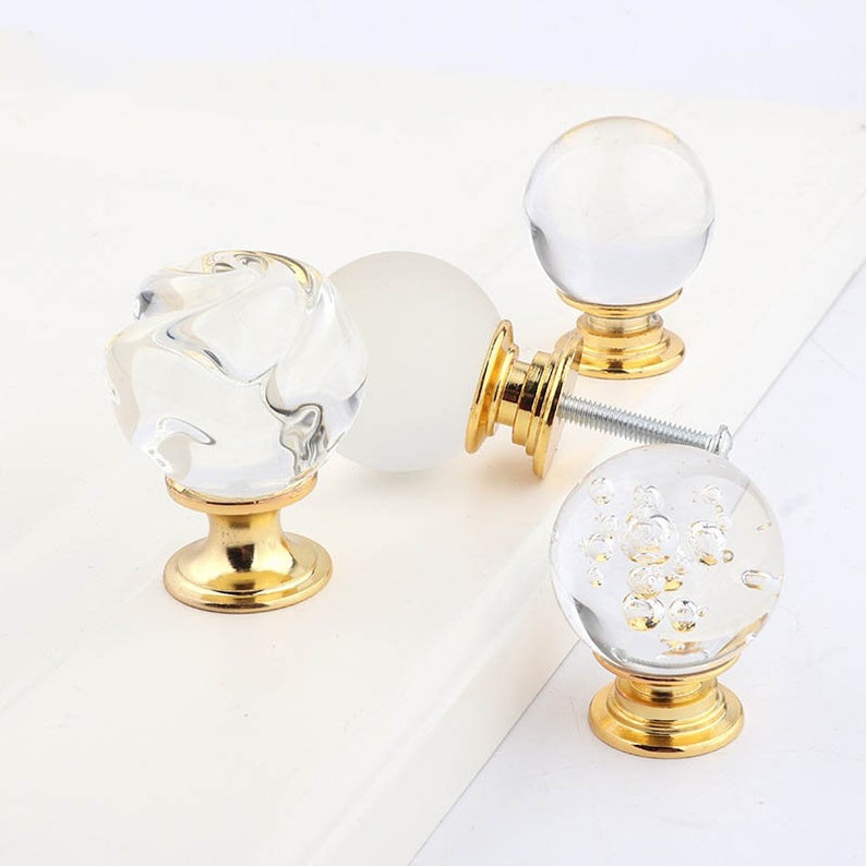 Crystal Ball Knob for Furniture/clear Matte Crystal Drawer | Etsy