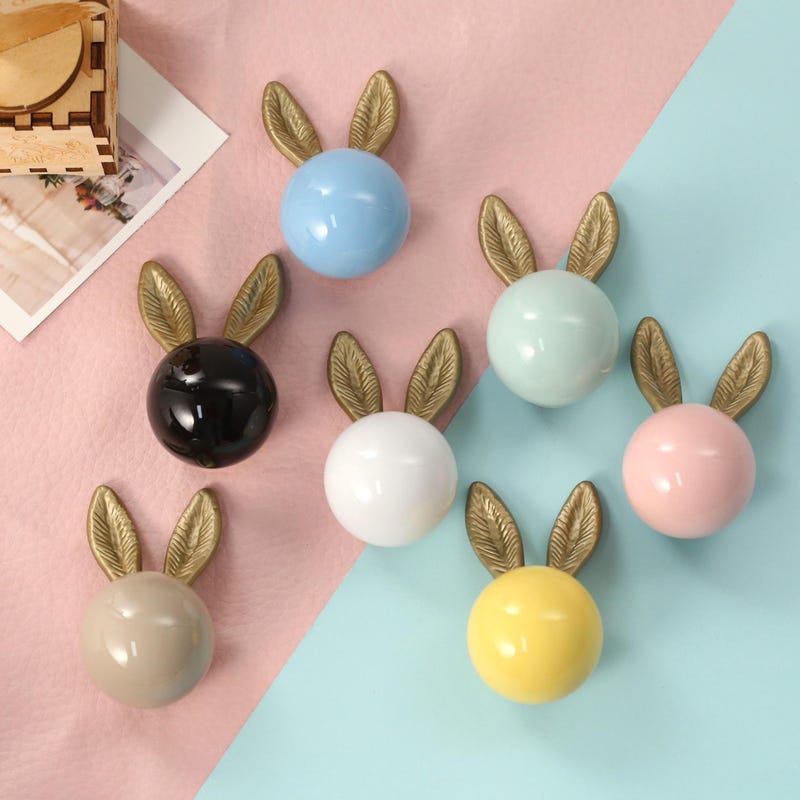 Bunny Drawer Knobs - Etsy