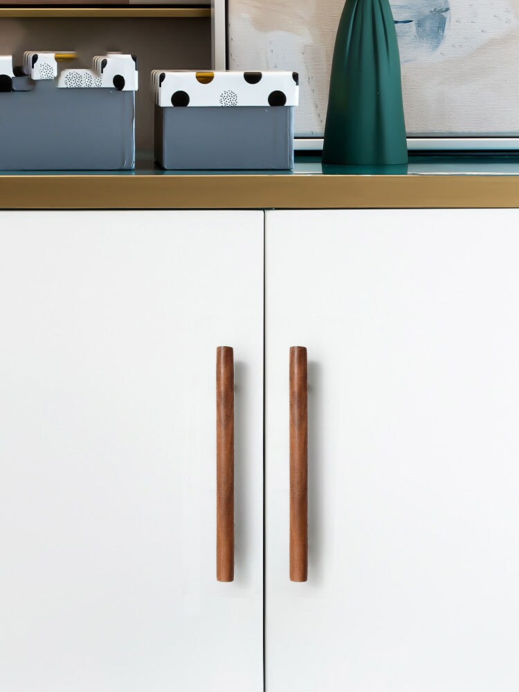 Walnut handle modern minimalist solid wood wardrobe drawer | Etsy