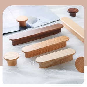 Wood Drawer Pulls Knobs Ash Cupboard Handles/rosewood Drawer Knobs/oak Cabinet Pulls/cherry Wood ...