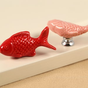 Ceramic Fish Cabinet Knobs Colorful Dresser Knob,wardrobe Pull,modern ...