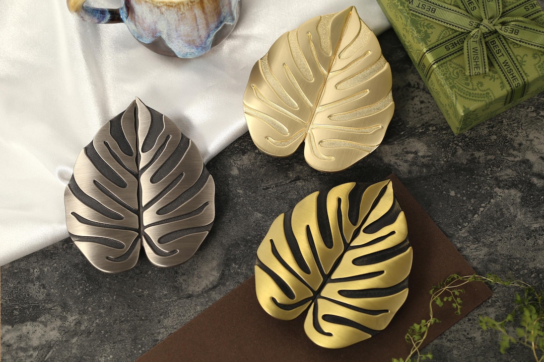 Monstera Leaf Brass Knobs and Pulls/ Turtle Leaf Drawer Knobs/cabinet Pulls/wardrobe Pull ...