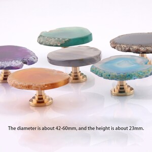 Unique Colorful Drawer Knobs/agate Drawer Pulls/cabinet Pulls/wardrobe Pull/ Home Knob /offices ...