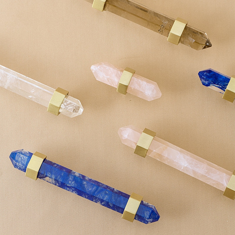 Crystal Drawer Knobs/crystal Stone Drawer Pulls/closet - Etsy