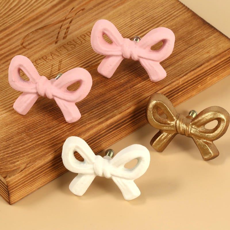 Gold Bow Knobs - Etsy