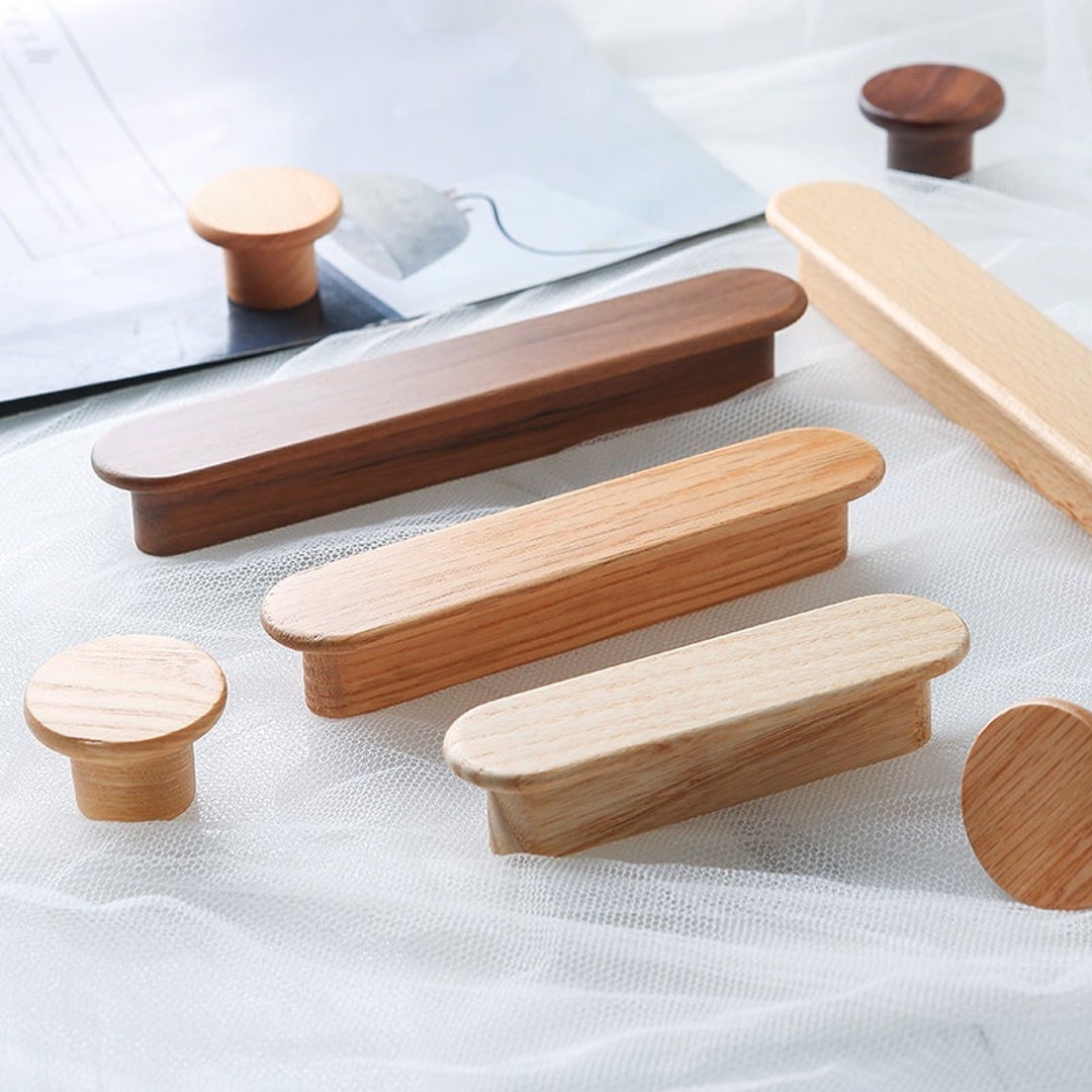 Wood Drawer Pulls Knobs Ash Cupboard Handles/rosewood Drawer Knobs/oak ...