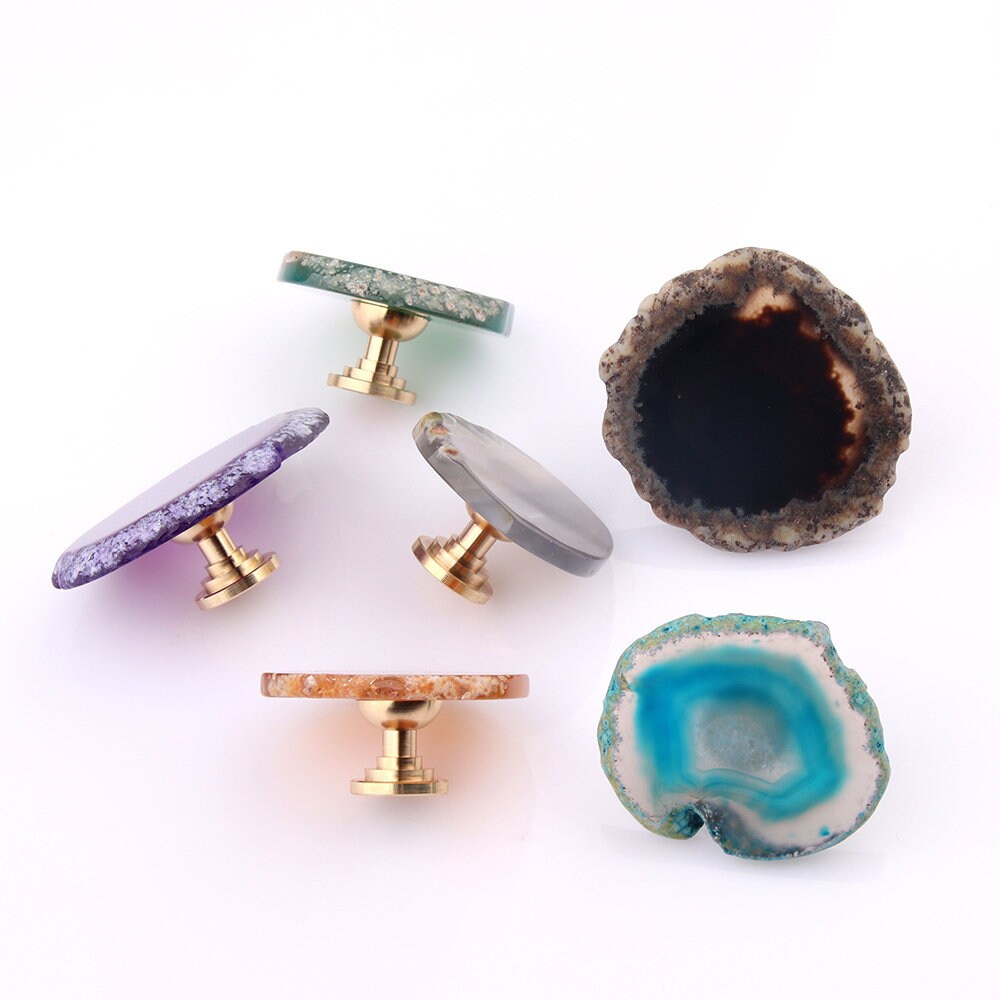 Unique Colorful Drawer Knobs/agate Drawer Pulls/cabinet - Etsy