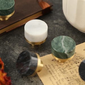 Marble Knobs and Pulls/brass Drawer Knobs/custom Engraved Cabinet Pulls/wardrobe Pull/cafes ...