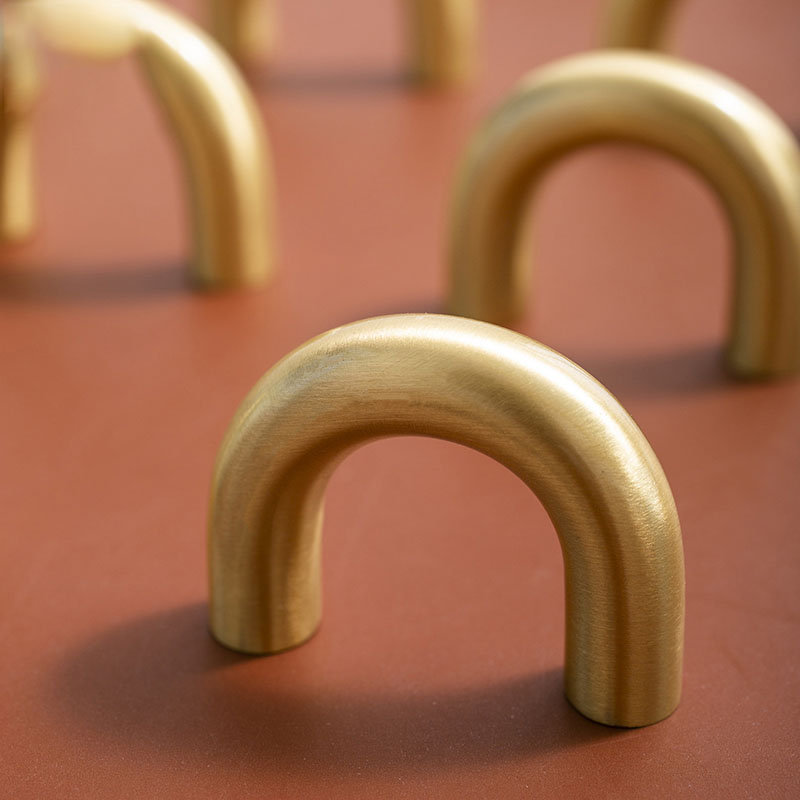 Brushed polished Brass cabinet handle modern minimalist drawer | Etsy