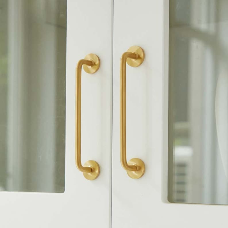 EXTRA Long Modern Brass Drawer Knobs Pulls/solid Kitchen Pull - Etsy